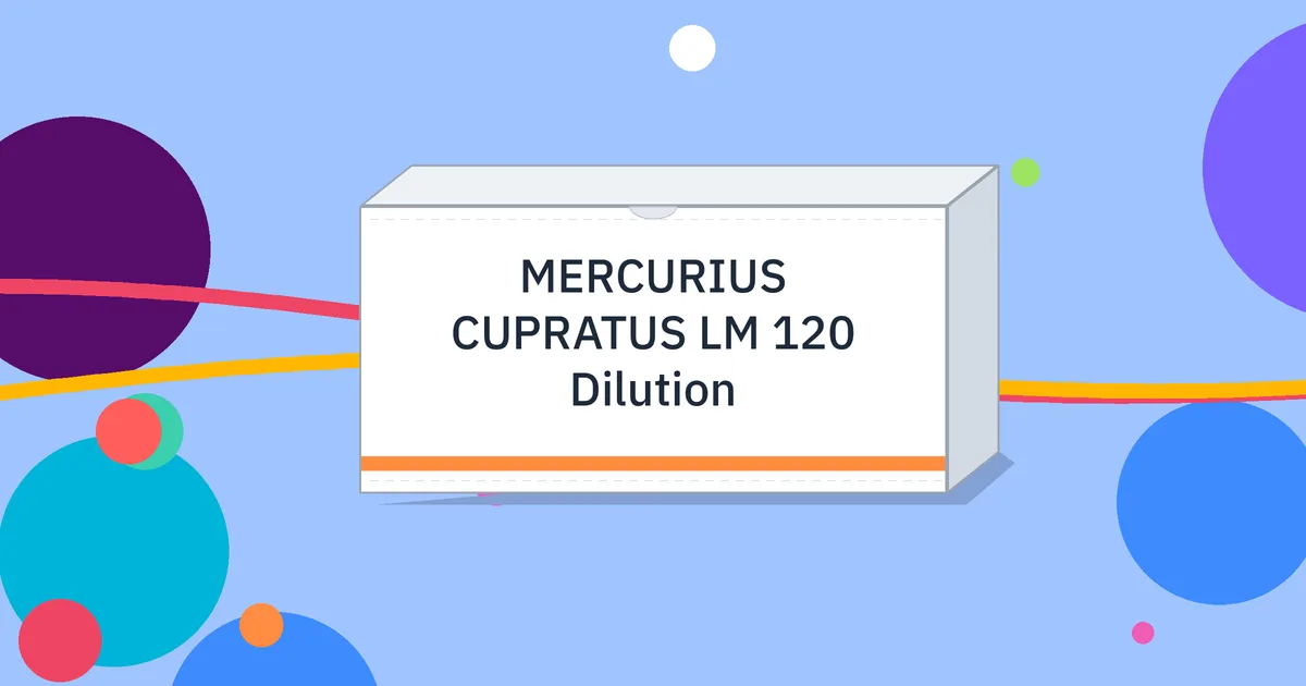 Symbolbild: Packung mit der Aufschrift MERCURIUS CUPRATUS LM 120 Dilution (PZN 12950735) – Verfügbarkeit und Bezug in Apotheken in Frankfurt am Main
