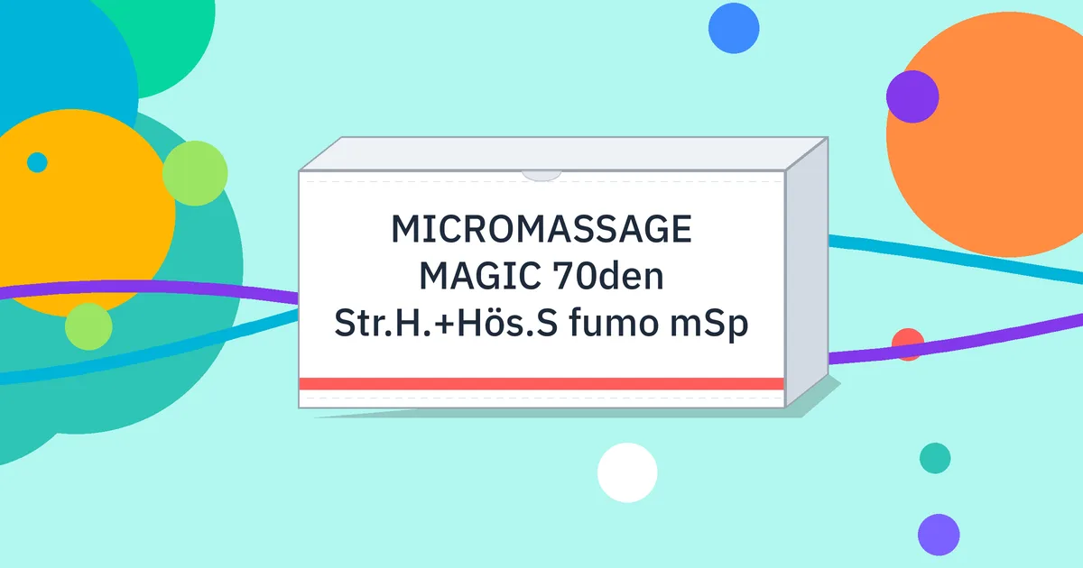 Symbolbild: Packung mit der Aufschrift MICROMASSAGE MAGIC 70den Str.H.+Hös.S fumo mSp (PZN 00555643) – Verfügbarkeit und Bezug in Apotheken in Frankfurt am Main