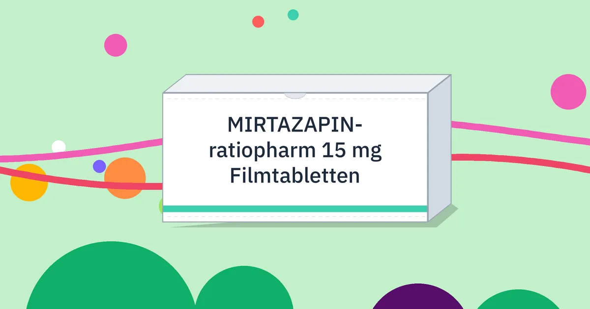 Symbolbild: Packung mit der Aufschrift MIRTAZAPIN-ratiopharm 15 mg Filmtabletten (PZN 03120265) – Verfügbarkeit und Bezug in Apotheken in Frankfurt am Main