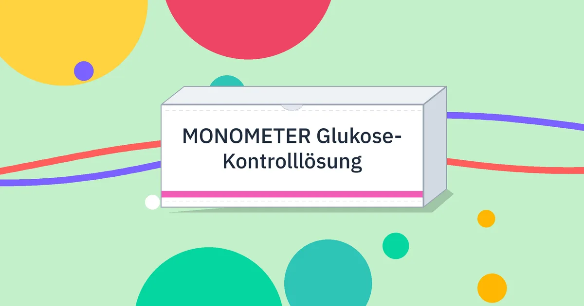 Symbolbild: Packung mit der Aufschrift MONOMETER Glukose-Kontrolllösung (PZN 00235306) – Verfügbarkeit und Bezug in Apotheken in Frankfurt am Main