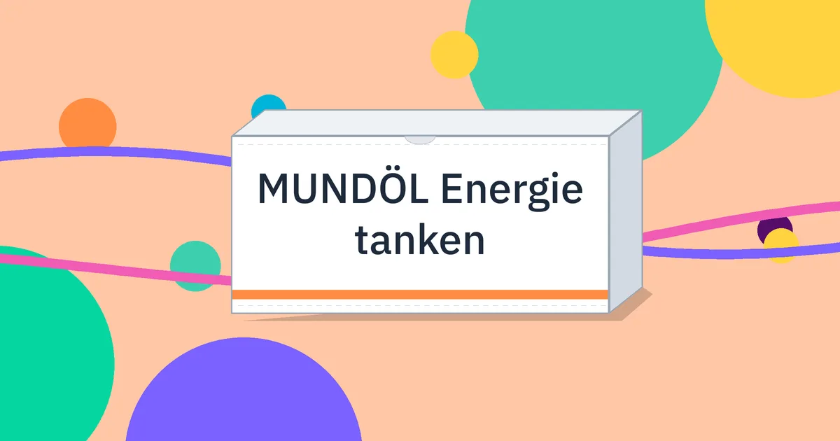 Symbolbild: Packung mit der Aufschrift MUNDÖL Energie tanken (PZN 16899741) – Verfügbarkeit und Bezug in Apotheken in Frankfurt am Main