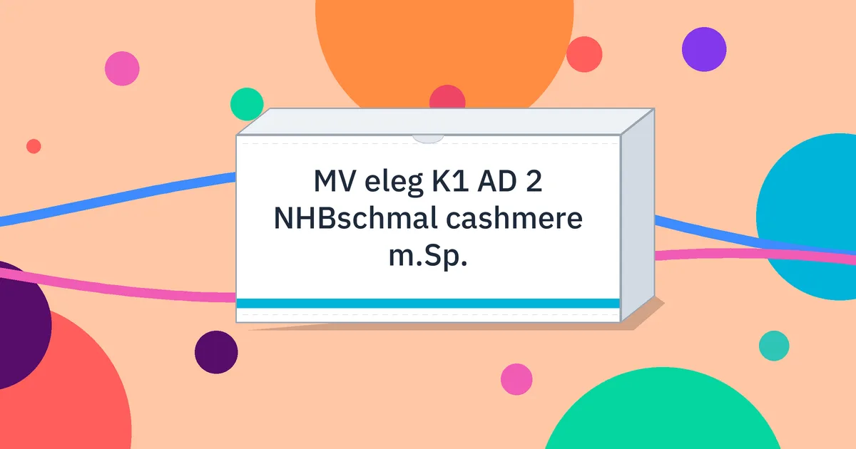 Symbolbild: Packung mit der Aufschrift MV eleg K1 AD 2 NHBschmal cashmere m.Sp. (PZN 15673087) – Verfügbarkeit und Bezug in Apotheken in Frankfurt am Main