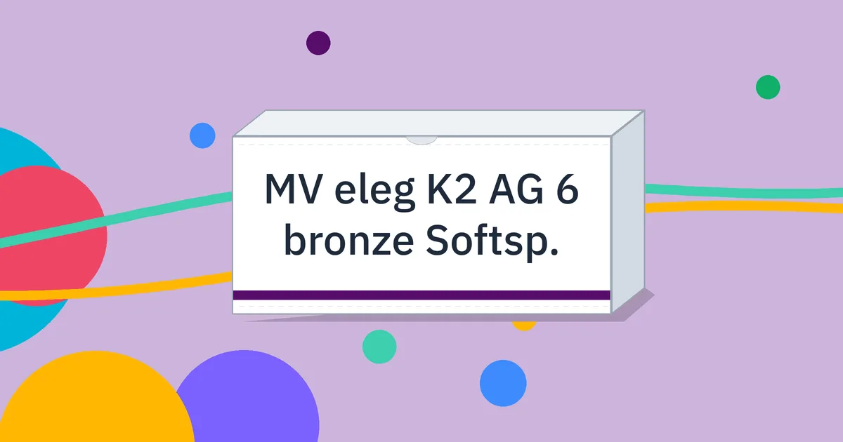 Symbolbild: Packung mit der Aufschrift MV eleg K2 AG 6 bronze Softsp. (PZN 14719746) – Verfügbarkeit und Bezug in Apotheken in Frankfurt am Main