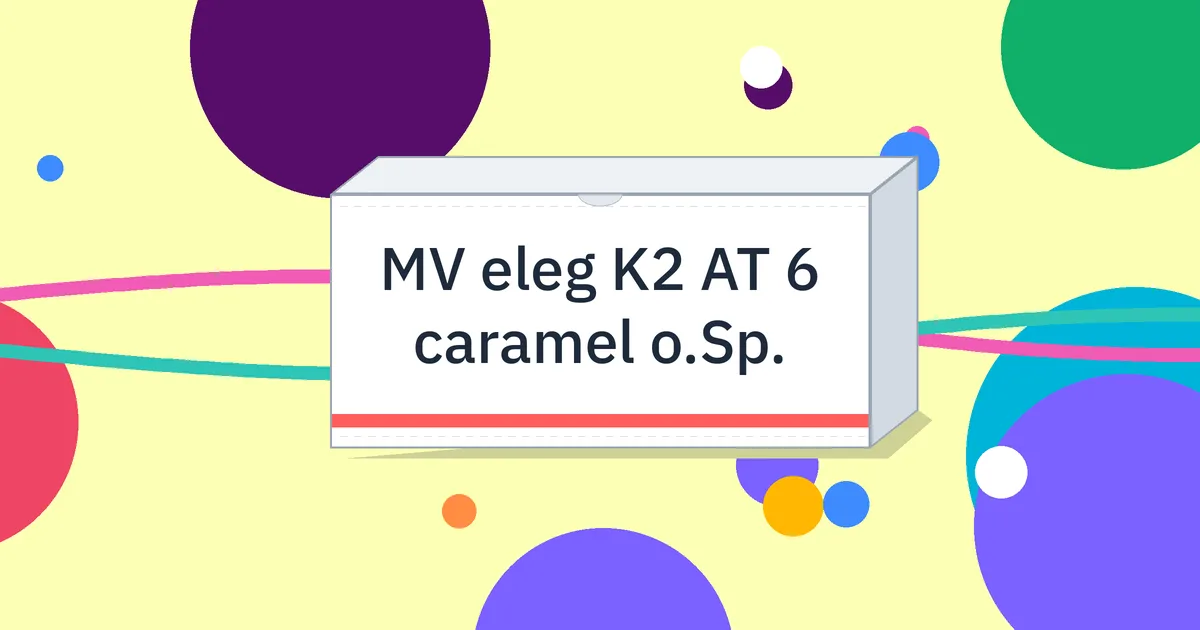 Symbolbild: Packung mit der Aufschrift MV eleg K2 AT 6 caramel o.Sp. (PZN 00529781) – Verfügbarkeit und Bezug in Apotheken in Frankfurt am Main