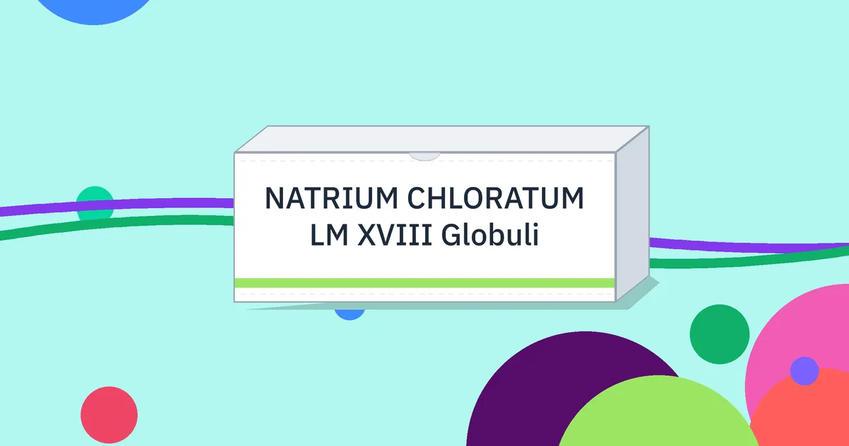 Symbolbild: Packung mit der Aufschrift NATRIUM CHLORATUM LM XVIII Globuli (PZN 02659795) – Verfügbarkeit und Bezug in Apotheken in Frankfurt am Main