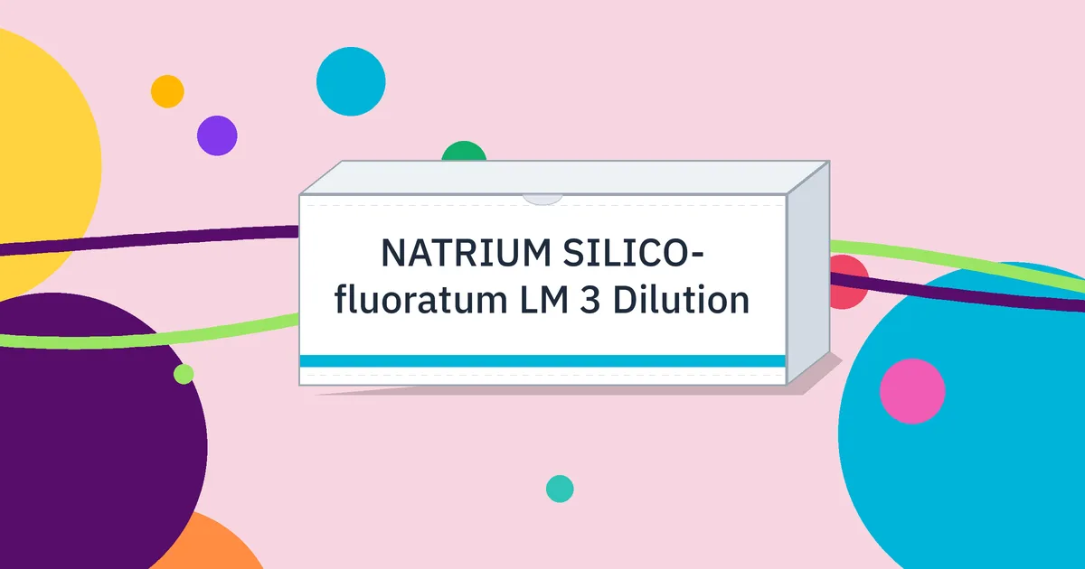 Symbolbild: Packung mit der Aufschrift NATRIUM SILICO-fluoratum LM 3 Dilution (PZN 13617156) – Verfügbarkeit und Bezug in Apotheken in Frankfurt am Main