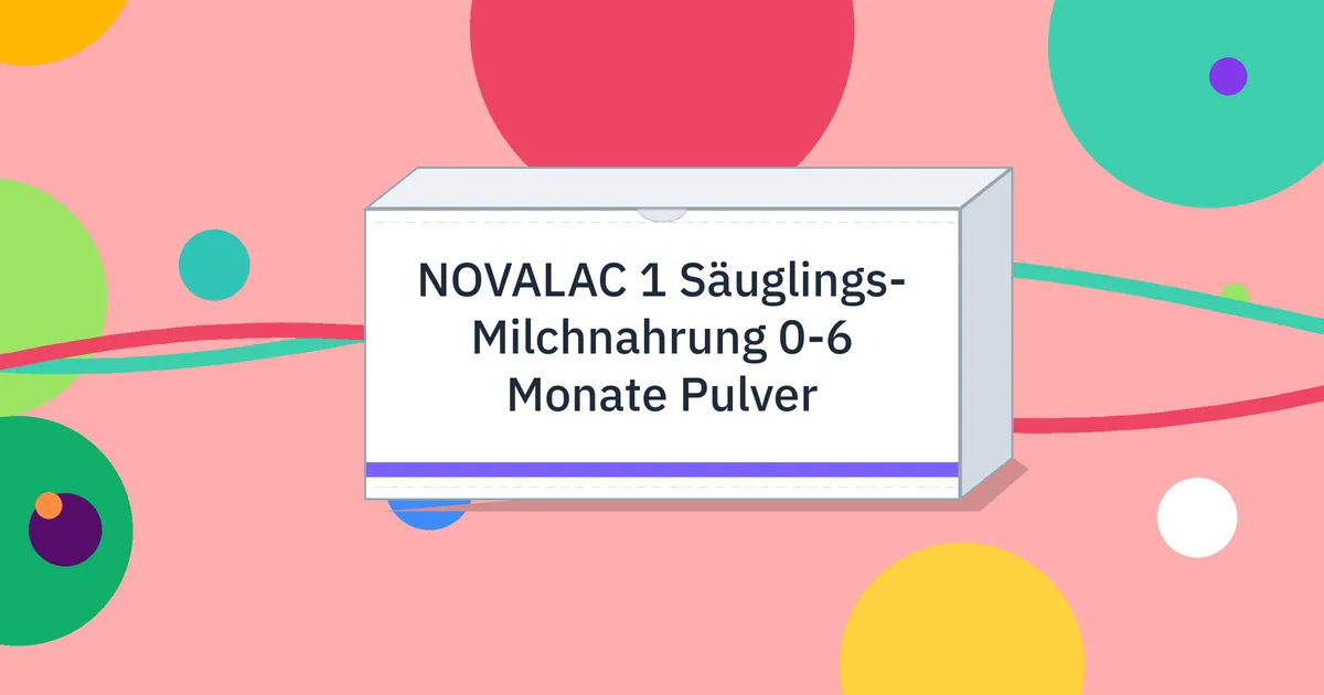 Symbolbild: Packung mit der Aufschrift NOVALAC 1 Säuglings-Milchnahrung 0-6 Monate Pulver (PZN 20005703) – Verfügbarkeit und Bezug in Apotheken in Frankfurt am Main