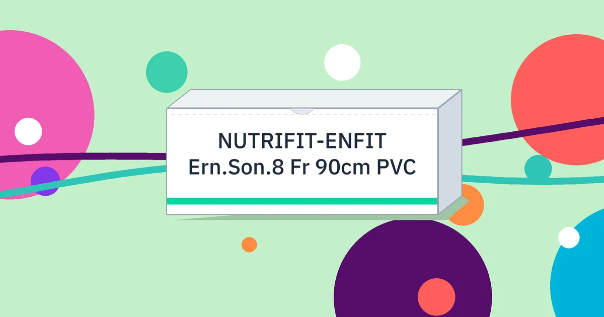 Symbolbild: Packung mit der Aufschrift NUTRIFIT-ENFIT Ern.Son.8 Fr 90cm PVC (PZN 14173388) – Verfügbarkeit und Bezug in Apotheken in Frankfurt am Main