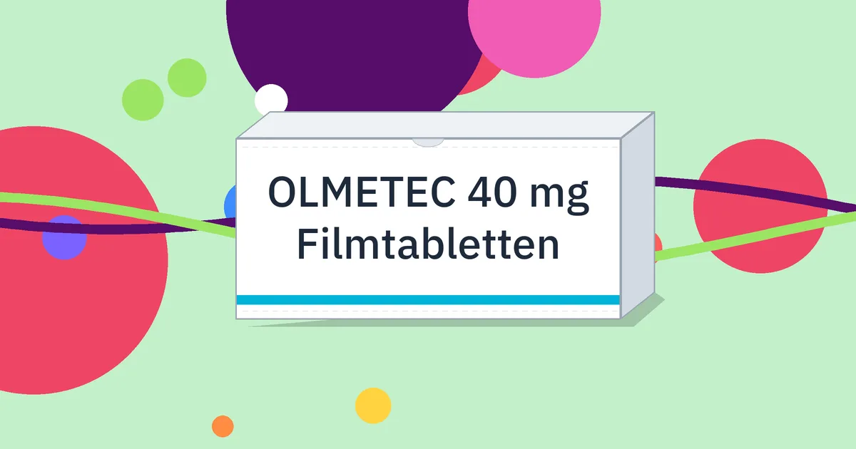 Symbolbild: Packung mit der Aufschrift OLMETEC 40 mg Filmtabletten (PZN 14235327) – Verfügbarkeit und Bezug in Apotheken in Frankfurt am Main