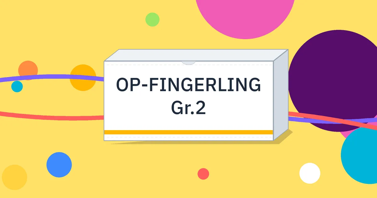 Symbolbild: Packung mit der Aufschrift OP-FINGERLING Gr.2 (PZN 04755540) – Verfügbarkeit und Bezug in Apotheken in Frankfurt am Main