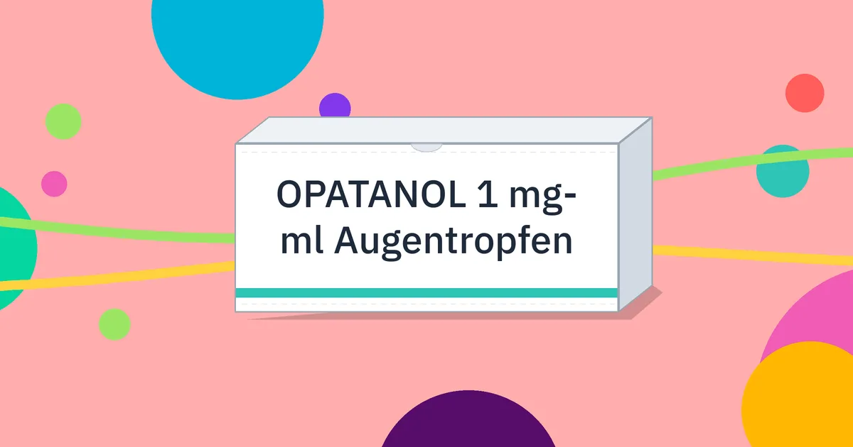 Symbolbild: Packung mit der Aufschrift OPATANOL 1 mg-ml Augentropfen (PZN 09641083) – Verfügbarkeit und Bezug in Apotheken in Frankfurt am Main