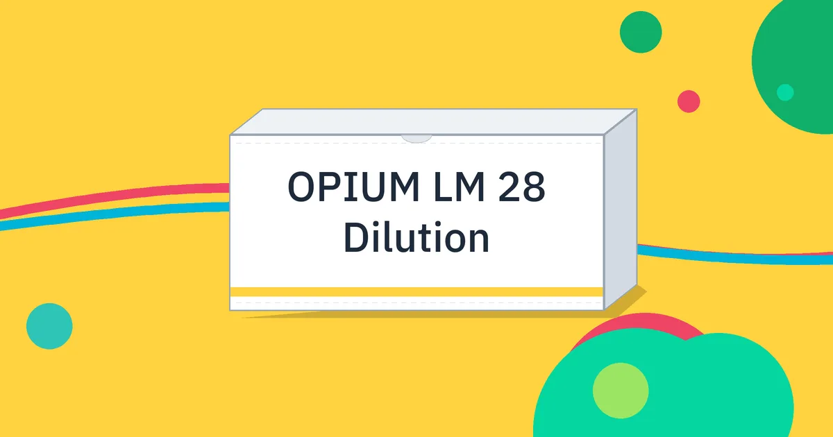 Symbolbild: Packung mit der Aufschrift OPIUM LM 28 Dilution (PZN 12972317) – Verfügbarkeit und Bezug in Apotheken in Frankfurt am Main