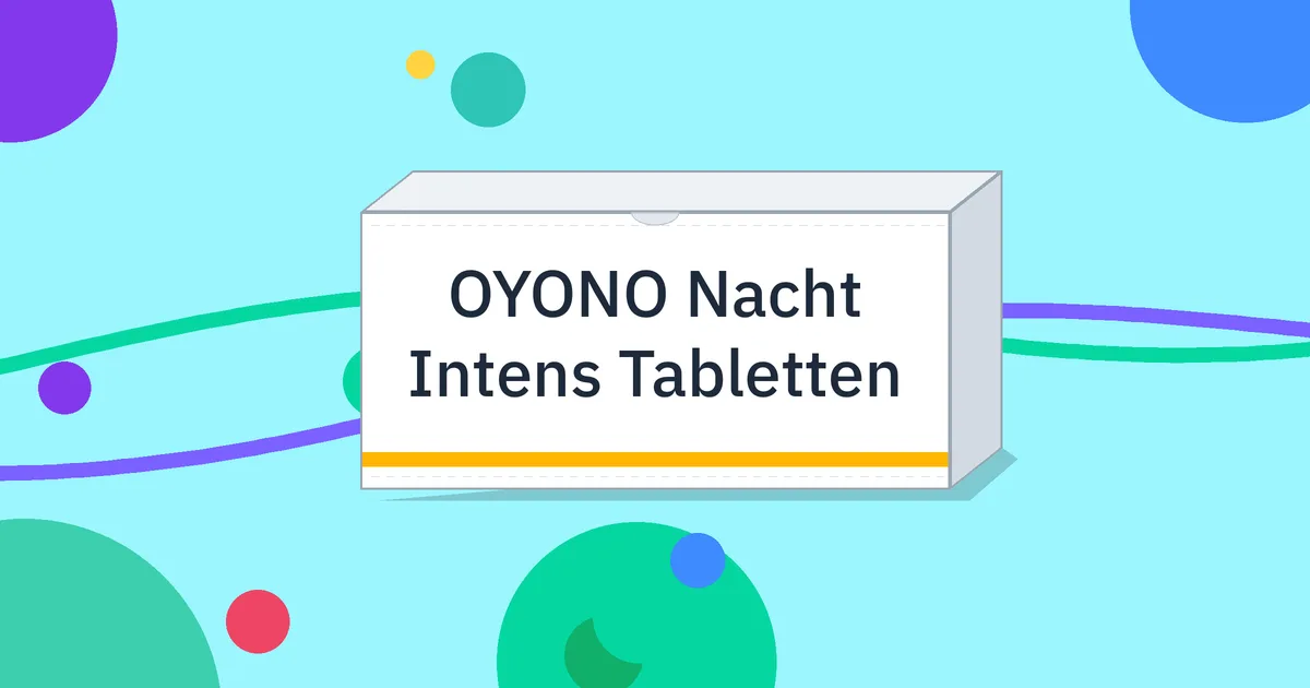 Symbolbild: Packung mit der Aufschrift OYONO Nacht Intens Tabletten (PZN 18675052) – Verfügbarkeit und Bezug in Apotheken in Frankfurt am Main