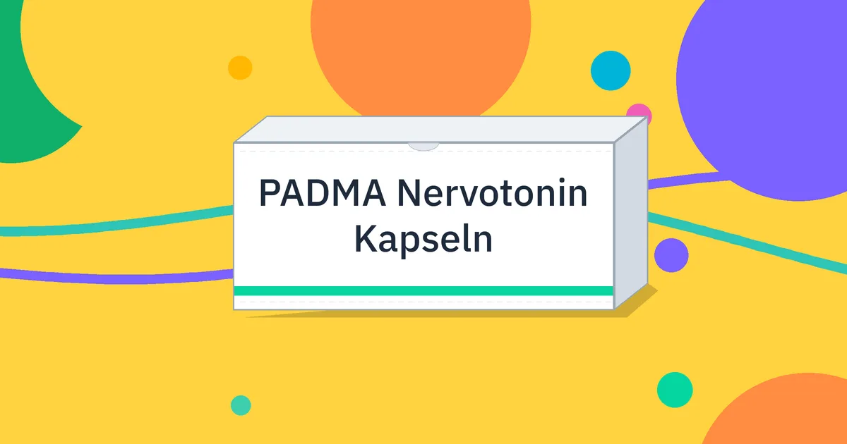 Symbolbild: Packung mit der Aufschrift PADMA Nervotonin Kapseln (PZN 15863468) – Verfügbarkeit und Bezug in Apotheken in Frankfurt am Main