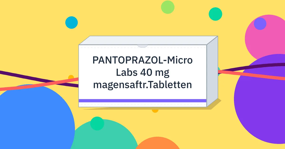 Symbolbild: Packung mit der Aufschrift PANTOPRAZOL-Micro Labs 40 mg magensaftr.Tabletten (PZN 10516704) – Verfügbarkeit und Bezug in Apotheken in Frankfurt am Main