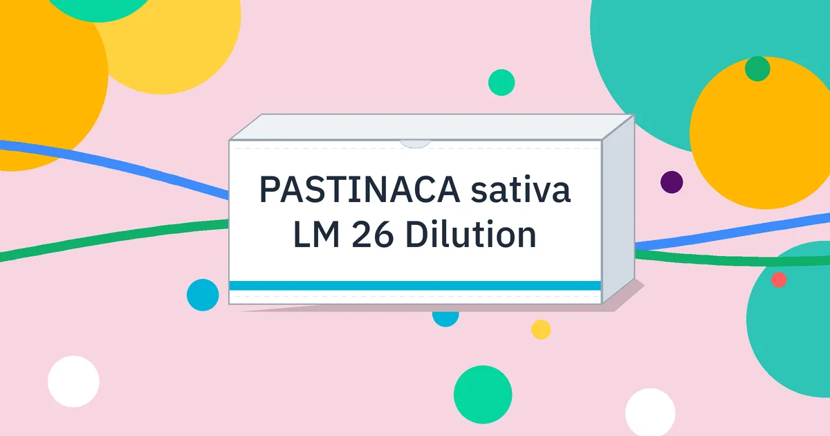 Symbolbild: Packung mit der Aufschrift PASTINACA sativa LM 26 Dilution (PZN 13632492) – Verfügbarkeit und Bezug in Apotheken in Frankfurt am Main