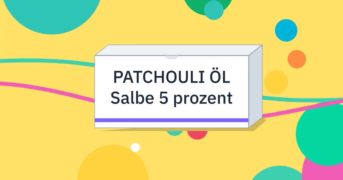 Symbolbild: Packung mit der Aufschrift PATCHOULI ÖL Salbe 5 prozent (PZN 18901212) – Verfügbarkeit und Bezug in Apotheken in Frankfurt am Main