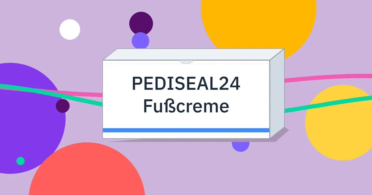 Symbolbild: Packung mit der Aufschrift PEDISEAL24 Fußcreme (PZN 15897243) – Verfügbarkeit und Bezug in Apotheken in Frankfurt am Main