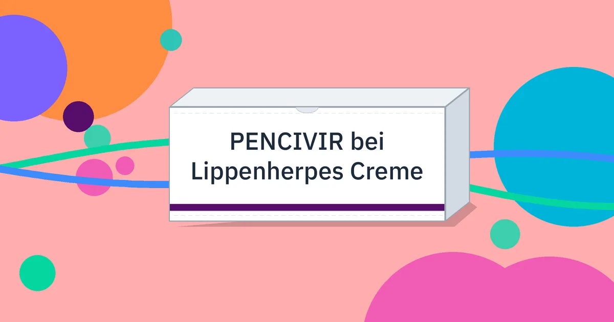 Symbolbild: Packung mit der Aufschrift PENCIVIR bei Lippenherpes Creme (PZN 10089596) – Verfügbarkeit und Bezug in Apotheken in Frankfurt am Main