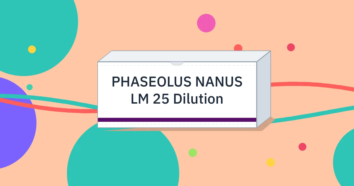 Symbolbild: Packung mit der Aufschrift PHASEOLUS NANUS LM 25 Dilution (PZN 13637124) – Verfügbarkeit und Bezug in Apotheken in Frankfurt am Main