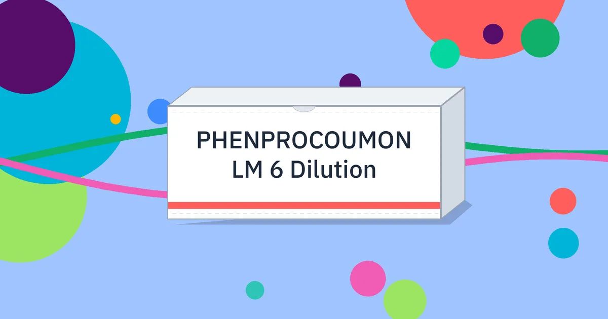 Symbolbild: Packung mit der Aufschrift PHENPROCOUMON LM 6 Dilution (PZN 13637816) – Verfügbarkeit und Bezug in Apotheken in Frankfurt am Main