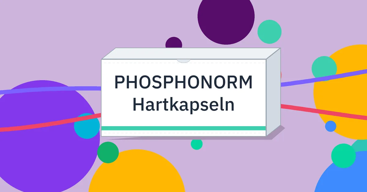 Symbolbild: Packung mit der Aufschrift PHOSPHONORM Hartkapseln (PZN 04133235) – Verfügbarkeit und Bezug in Apotheken in Frankfurt am Main