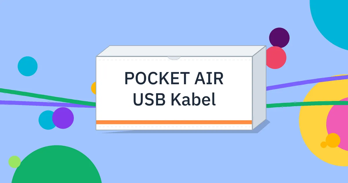Symbolbild: Packung mit der Aufschrift POCKET AIR USB Kabel (PZN 16381464) – Verfügbarkeit und Bezug in Apotheken in Frankfurt am Main