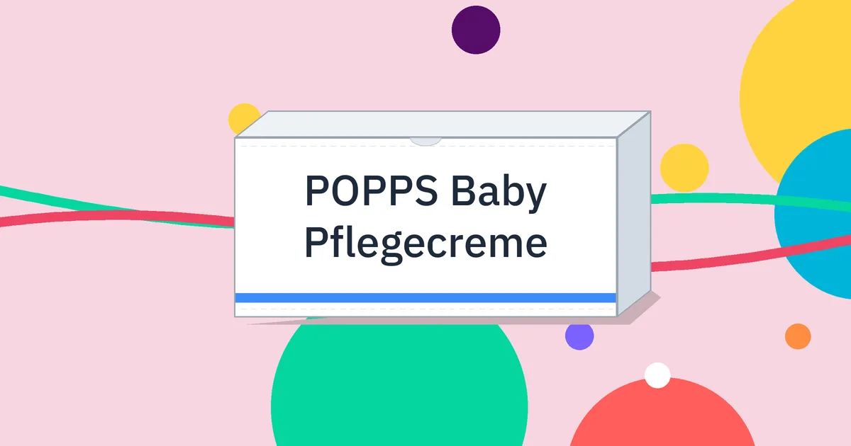 Symbolbild: Packung mit der Aufschrift POPPS Baby Pflegecreme (PZN 20768849) – Verfügbarkeit und Bezug in Apotheken in Frankfurt am Main
