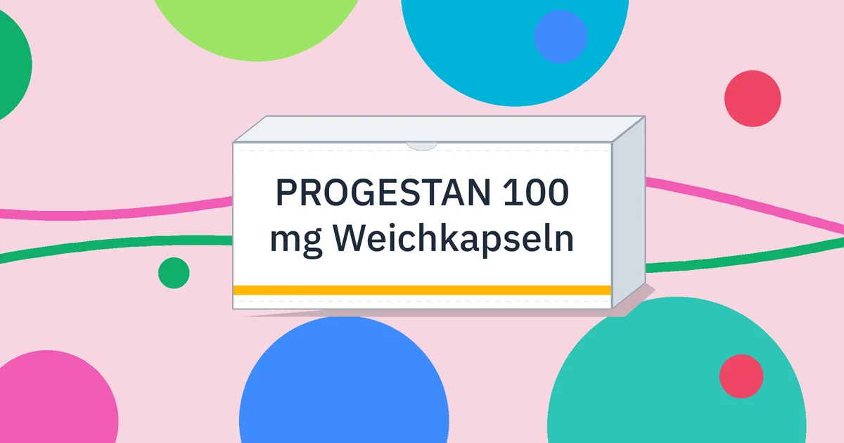 Symbolbild: Packung mit der Aufschrift PROGESTAN 100 mg Weichkapseln (PZN 13346444) – Verfügbarkeit und Bezug in Apotheken in Frankfurt am Main
