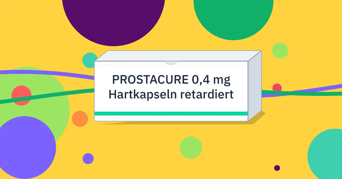 Symbolbild: Packung mit der Aufschrift PROSTACURE 0,4 mg Hartkapseln retardiert (PZN 00283127) – Verfügbarkeit und Bezug in Apotheken in Frankfurt am Main