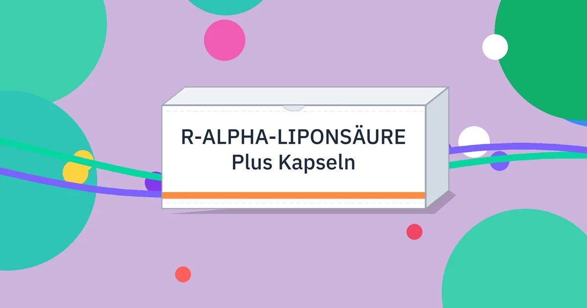 Symbolbild: Packung mit der Aufschrift R-ALPHA-LIPONSÄURE Plus Kapseln (PZN 19184899) – Verfügbarkeit und Bezug in Apotheken in Frankfurt am Main