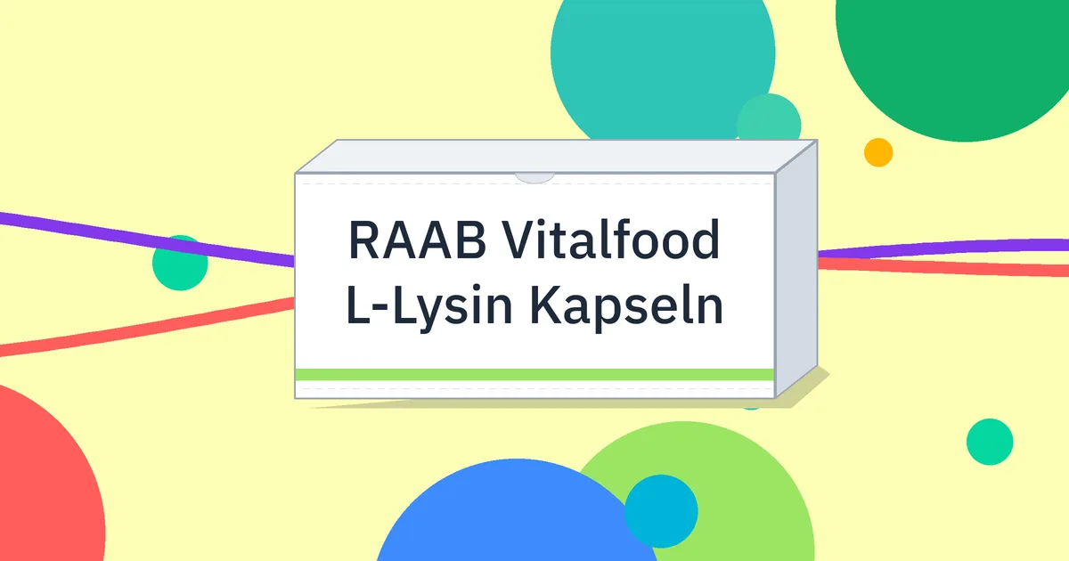 Symbolbild: Packung mit der Aufschrift RAAB Vitalfood L-Lysin Kapseln (PZN 19304636) – Verfügbarkeit und Bezug in Apotheken in Frankfurt am Main