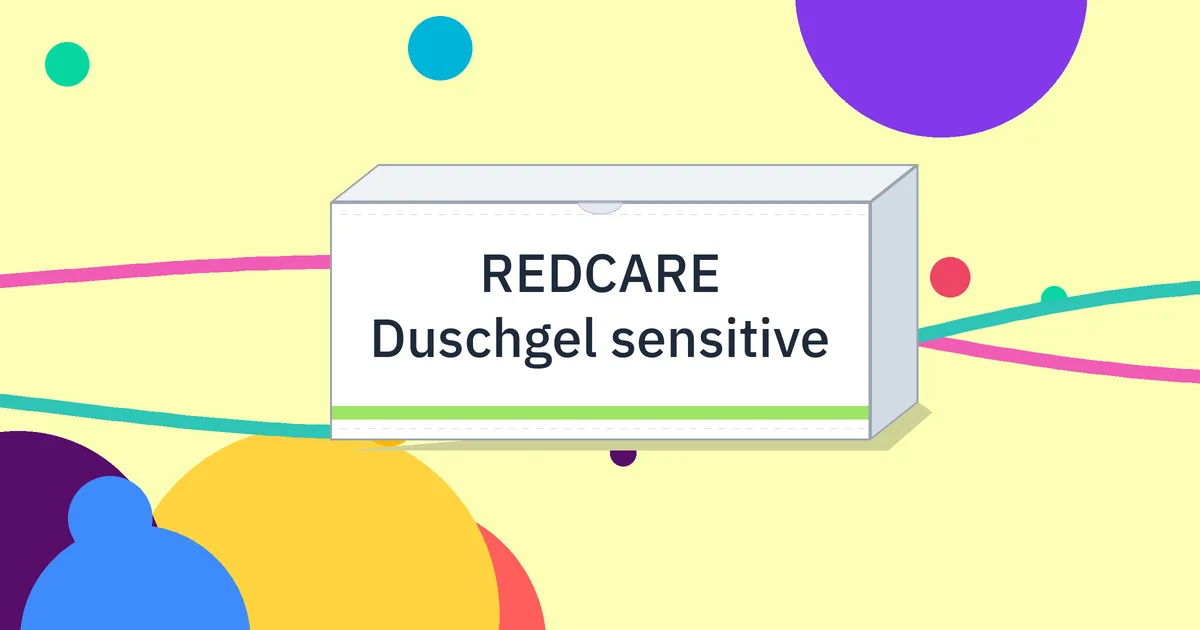Symbolbild: Packung mit der Aufschrift REDCARE Duschgel sensitive (PZN 20355863) – Verfügbarkeit und Bezug in Apotheken in Frankfurt am Main