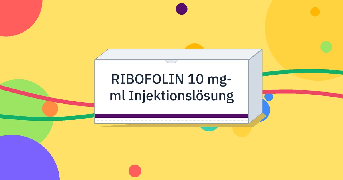 Symbolbild: Packung mit der Aufschrift RIBOFOLIN 10 mg-ml Injektionslösung (PZN 03965258) – Verfügbarkeit und Bezug in Apotheken in Frankfurt am Main