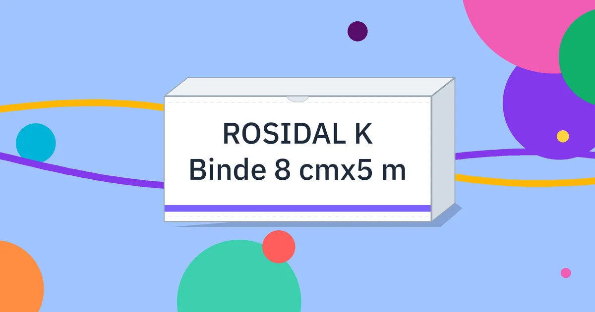 Symbolbild: Packung mit der Aufschrift ROSIDAL K Binde 8 cmx5 m (PZN 16328381) – Verfügbarkeit und Bezug in Apotheken in Frankfurt am Main