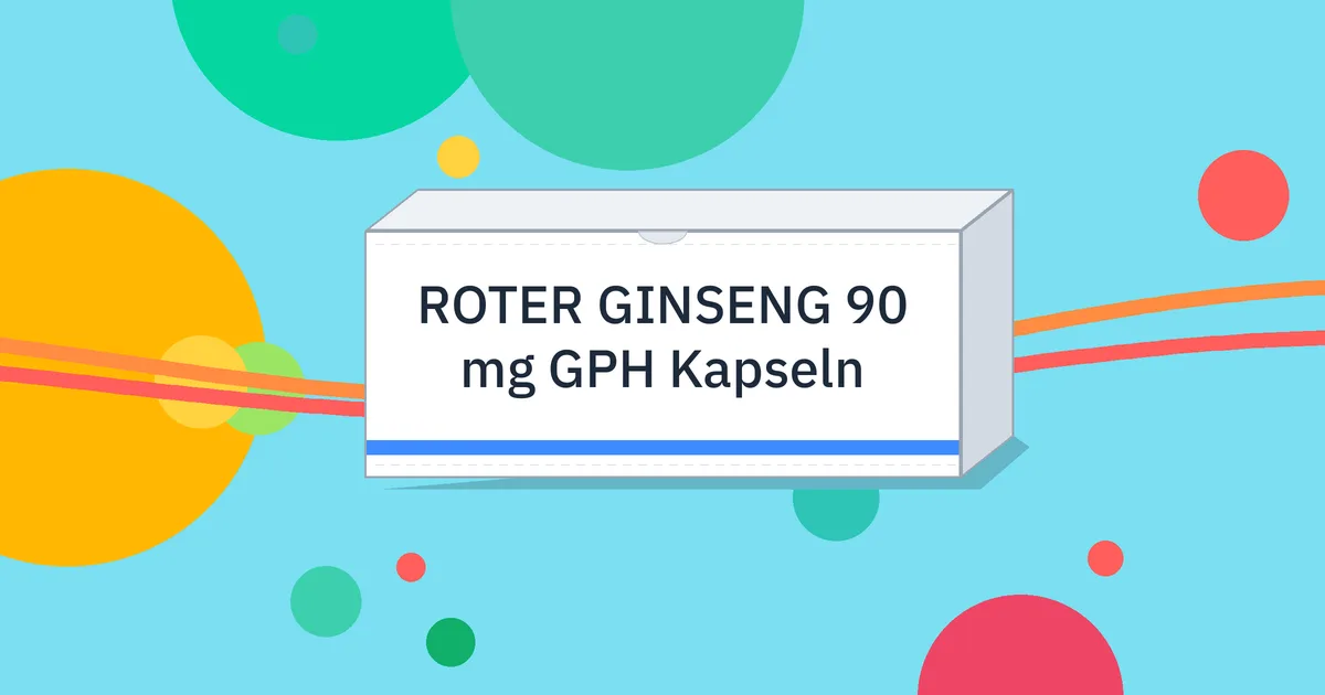 Symbolbild: Packung mit der Aufschrift ROTER GINSENG 90 mg GPH Kapseln (PZN 04040367) – Verfügbarkeit und Bezug in Apotheken in Frankfurt am Main