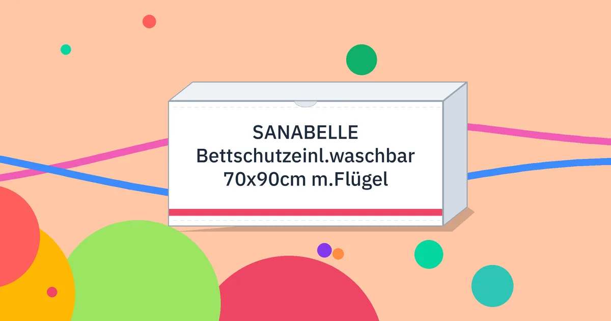 Symbolbild: Packung mit der Aufschrift SANABELLE Bettschutzeinl.waschbar 70x90cm m.Flügel (PZN 10914238) – Verfügbarkeit und Bezug in Apotheken in Frankfurt am Main