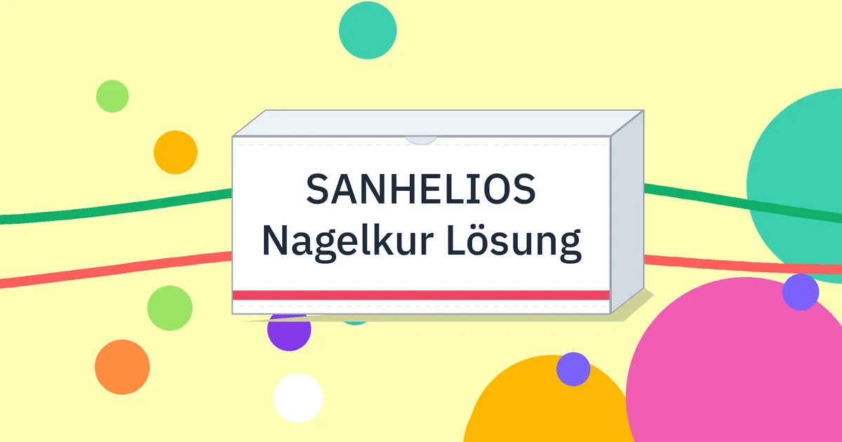 Symbolbild: Packung mit der Aufschrift SANHELIOS Nagelkur Lösung (PZN 16389135) – Verfügbarkeit und Bezug in Apotheken in Frankfurt am Main