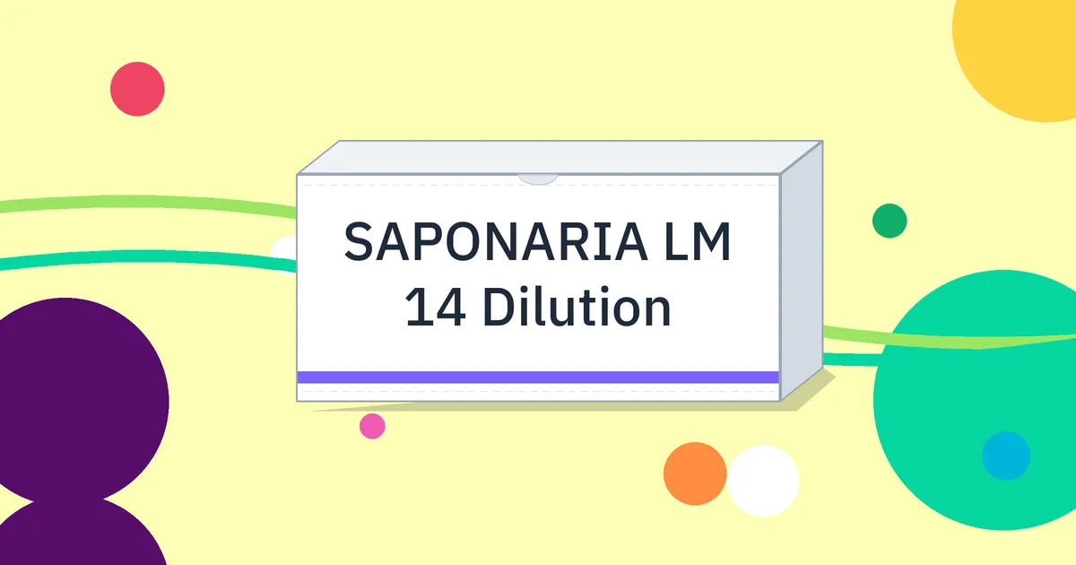 Symbolbild: Packung mit der Aufschrift SAPONARIA LM 14 Dilution (PZN 13686335) – Verfügbarkeit und Bezug in Apotheken in Frankfurt am Main