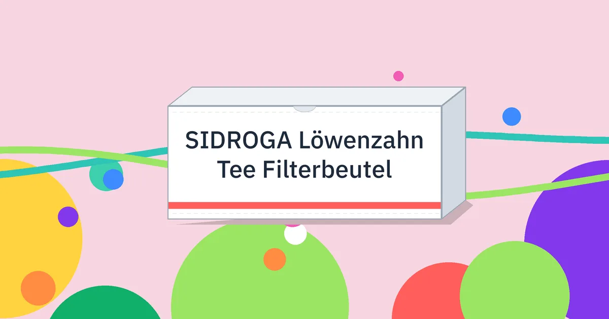 Symbolbild: Packung mit der Aufschrift SIDROGA Löwenzahn Tee Filterbeutel (PZN 03018182) – Verfügbarkeit und Bezug in Apotheken in Frankfurt am Main