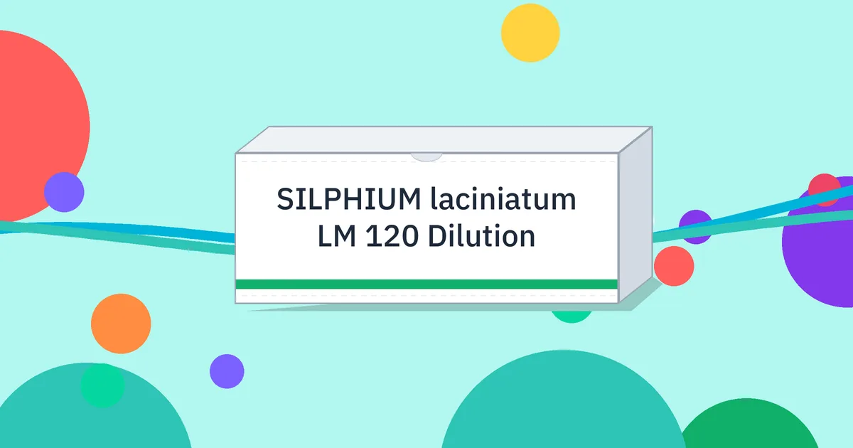 Symbolbild: Packung mit der Aufschrift SILPHIUM laciniatum LM 120 Dilution (PZN 13679683) – Verfügbarkeit und Bezug in Apotheken in Frankfurt am Main