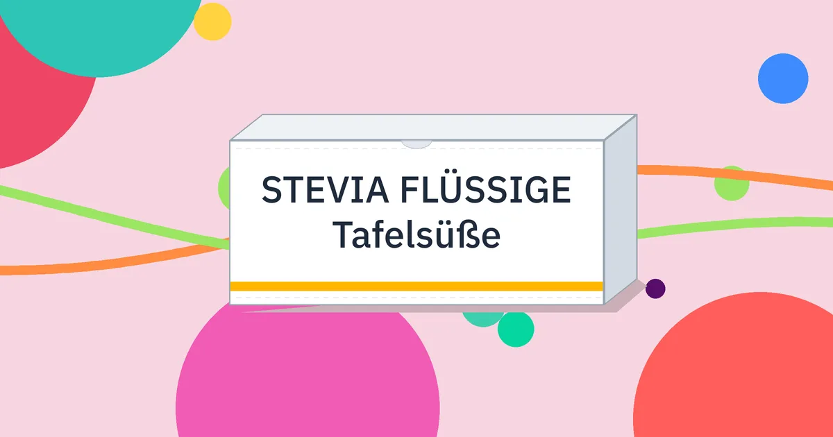 Symbolbild: Packung mit der Aufschrift STEVIA FLÜSSIGE Tafelsüße (PZN 12408261) – Verfügbarkeit und Bezug in Apotheken in Frankfurt am Main