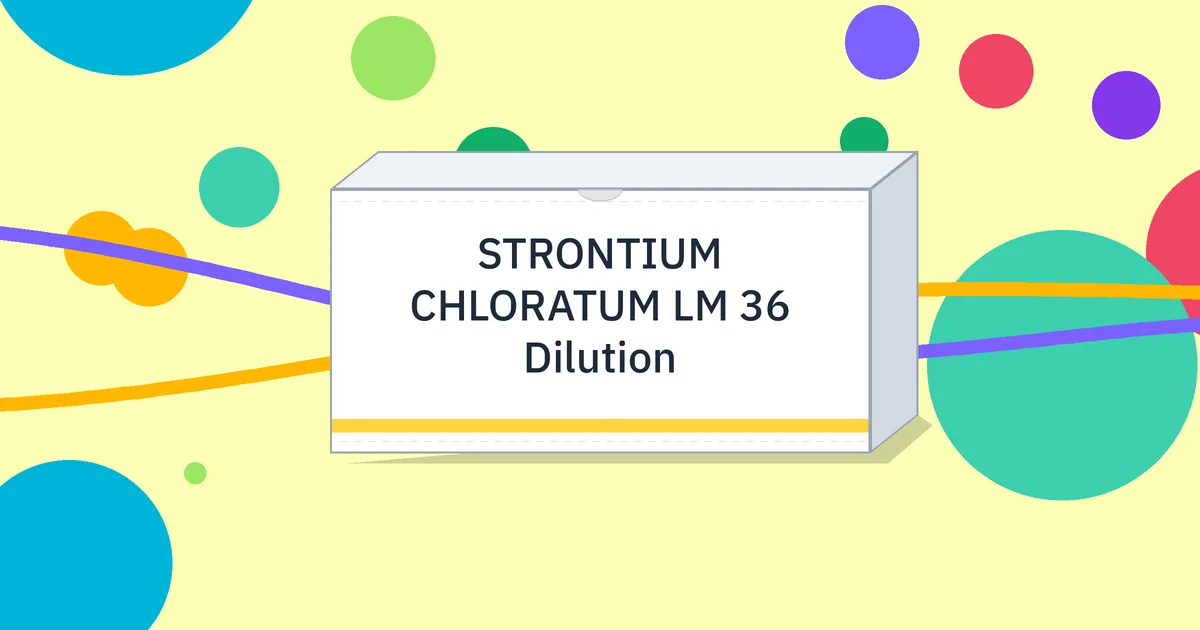 Symbolbild: Packung mit der Aufschrift STRONTIUM CHLORATUM LM 36 Dilution (PZN 13203779) – Verfügbarkeit und Bezug in Apotheken in Frankfurt am Main