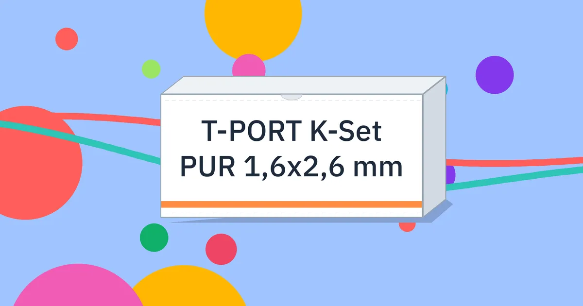 Symbolbild: Packung mit der Aufschrift T-PORT K-Set PUR 1,6x2,6 mm (PZN 17588894) – Verfügbarkeit und Bezug in Apotheken in Frankfurt am Main