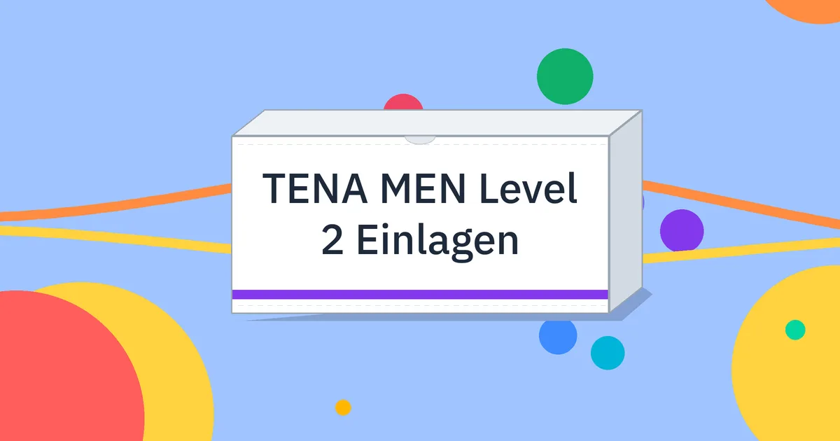 Symbolbild: Packung mit der Aufschrift TENA MEN Level 2 Einlagen (PZN 10004909) – Verfügbarkeit und Bezug in Apotheken in Frankfurt am Main