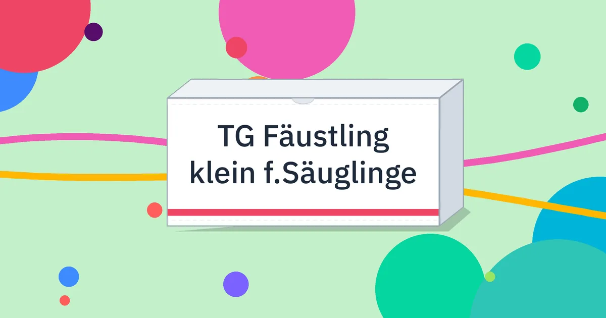 Symbolbild: Packung mit der Aufschrift TG Fäustling klein f.Säuglinge (PZN 15430812) – Verfügbarkeit und Bezug in Apotheken in Frankfurt am Main