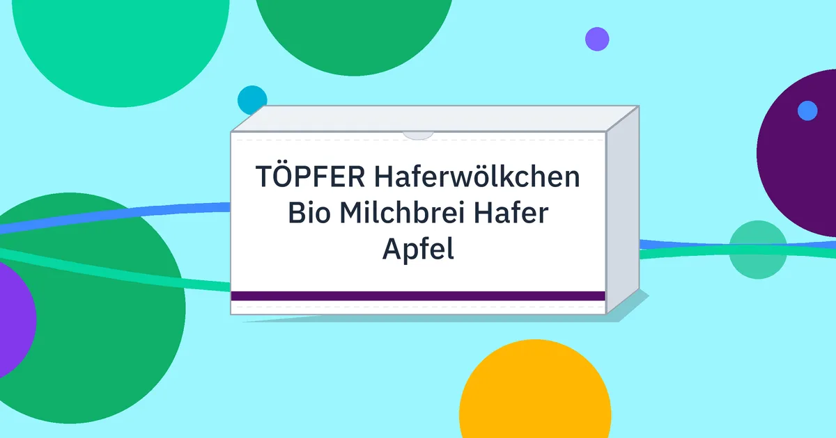 Symbolbild: Packung mit der Aufschrift TÖPFER Haferwölkchen Bio Milchbrei Hafer Apfel (PZN 20548065) – Verfügbarkeit und Bezug in Apotheken in Frankfurt am Main