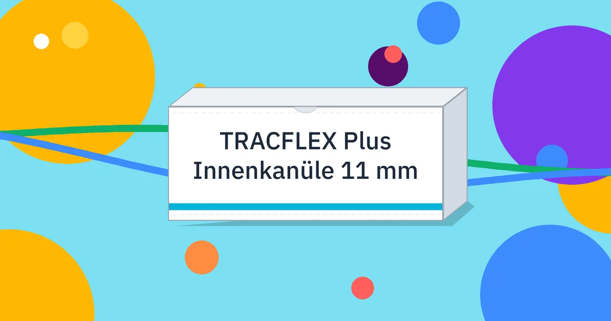 Symbolbild: Packung mit der Aufschrift TRACFLEX Plus Innenkanüle 11 mm (PZN 05538715) – Verfügbarkeit und Bezug in Apotheken in Frankfurt am Main