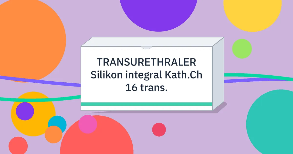 Symbolbild: Packung mit der Aufschrift TRANSURETHRALER Silikon integral Kath.Ch 16 trans. (PZN 13163620) – Verfügbarkeit und Bezug in Apotheken in Frankfurt am Main