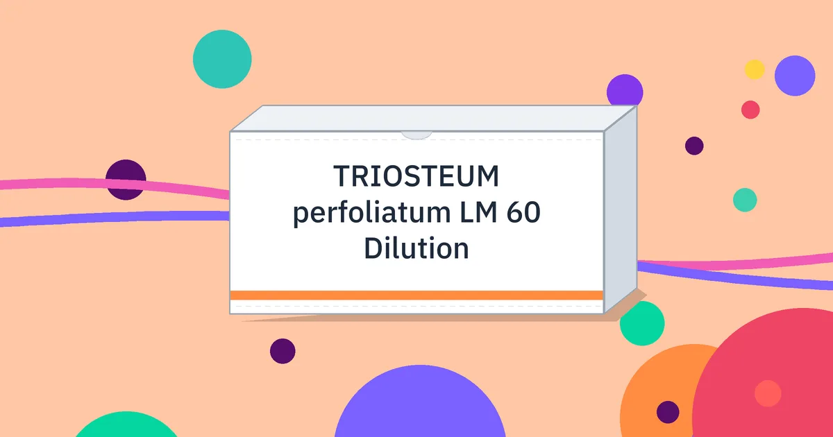 Symbolbild: Packung mit der Aufschrift TRIOSTEUM perfoliatum LM 60 Dilution (PZN 13227840) – Verfügbarkeit und Bezug in Apotheken in Frankfurt am Main